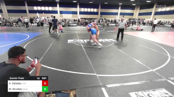 175 lbs Quarterfinal - Aaron Valadez, Center Vikings vs Matthew Stuckey ...