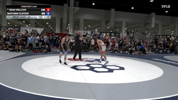 61 lbs Champ. Round 2 - Sean Willcox, St. John Bosco High School ...