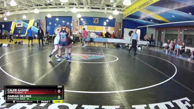 220 lbs Round 7 (8 Team) - Darian Gilliins, Alpha Dogz Gold vs Caleb ...