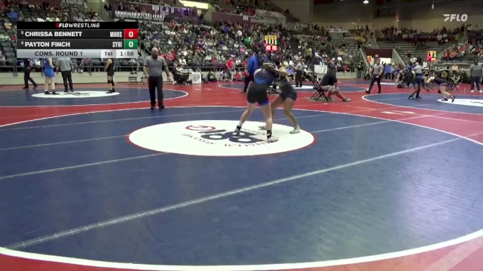 5A 135 lbs Cons. Round 1 - Payton Finch, Sylvan Hills vs Chrissa ...