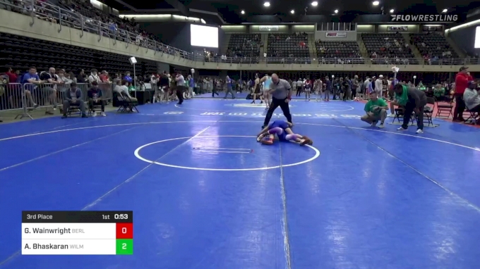 68 lbs 3rd Place - Gabrielle Wainwright, Berlin vs Advika Bhaskaran ...
