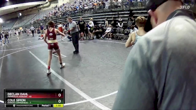 100 lbs Round 5 (6 Team) - Declan Dahl, Minnesota Maroon vs Cole Simon ...