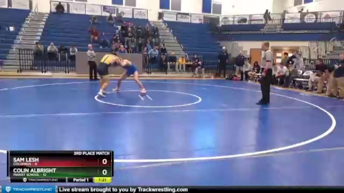 152 lbs Placement Matches (8 Team) - Colin Albright, Marist School vs ...