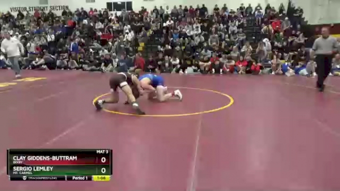 126 lbs Quarterfinal - Sergio Lemley, Mt. Carmel vs Clay Giddens ...