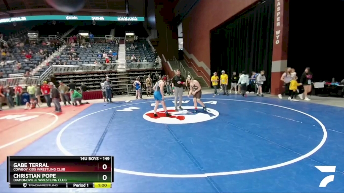 149 lbs Champ. Round 1 - Gabe Terral, Cowboy Kids Wrestling Club vs Christian Pope, Diamondville ...