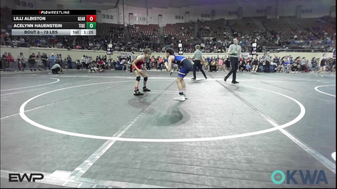 78 lbs 3rd Place - Lilli Albiston, Geary vs Acelynn Hauenstein, Tiger ...