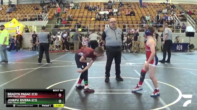 95 lbs Cons. Semi - Bradyn Pagac (c3), Ohio Crazy Goats vs Joseph ...