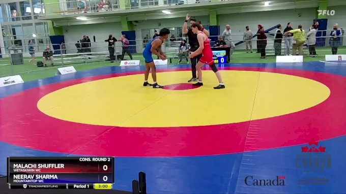 60kg Cons. Round 2 - Malachi Shuffler, Wetaskiwin WC vs Neerav Sharma ...