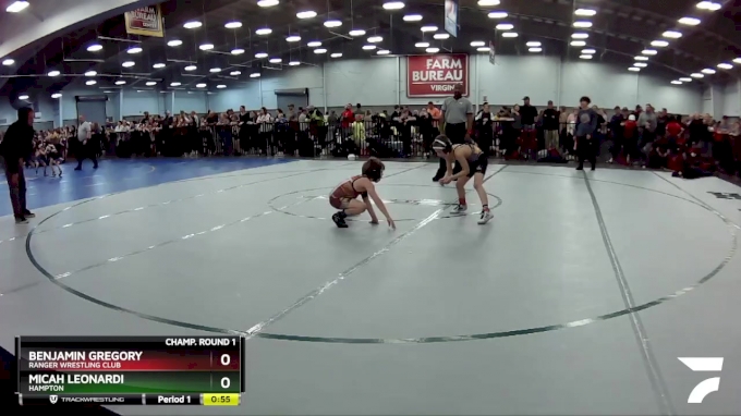 62 lbs Cons. Round 2 - Micah Leonardi, Hampton vs Benjamin Gregory ...