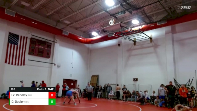 190 lbs Champ. Round 2 - Zander Pendley, Owen Valley vs Dallas Godby ...