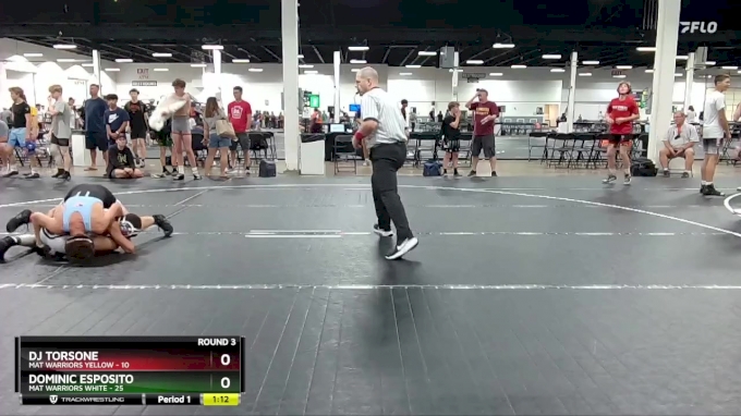 105 lbs Round 3 (4 Team) - DJ Torsone, Mat Warriors Yellow vs Dominic ...
