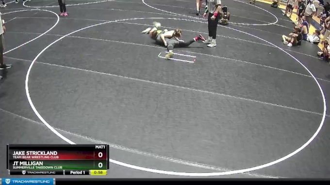 90 lbs 1st Place Match - Jt Milligan, Summerville Takedown Club vs Jake ...