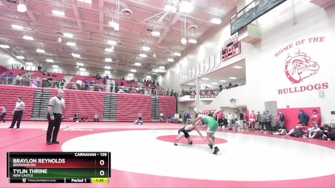 138 lbs Semifinal - Tylin Thrine, New Castle vs Braylon Reynolds ...