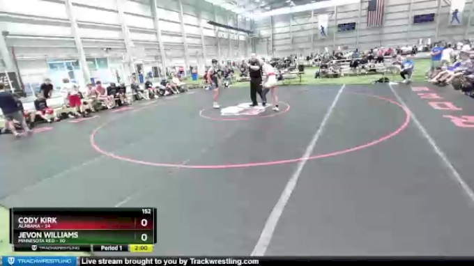 152 lbs Round 2 (8 Team) - Cody Kirk, Alabama vs Jevon Williams ...