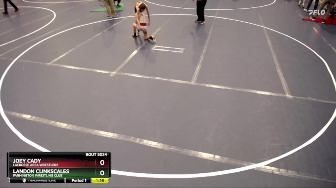 87 lbs Champ. Round 2 - Joey Cady, LaCrosse Area Wrestlers vs Landon ...