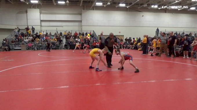 75 lbs 5th Place - Kane Shawger, Ohio Stallions Red (M) vs Michael ...