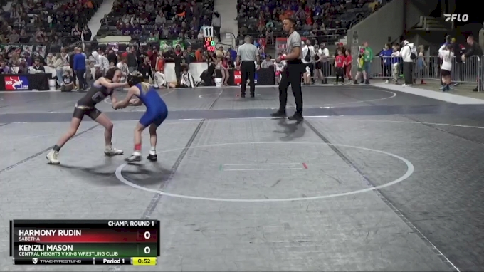 60 lbs Champ. Round 1 - Harmony Rudin, Sabetha vs Kenzli Mason, Central ...