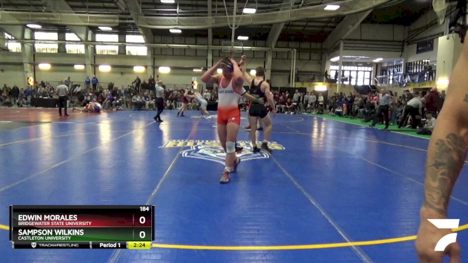 184 lbs Quarterfinal - Edwin Morales, Bridgewater State University vs ...