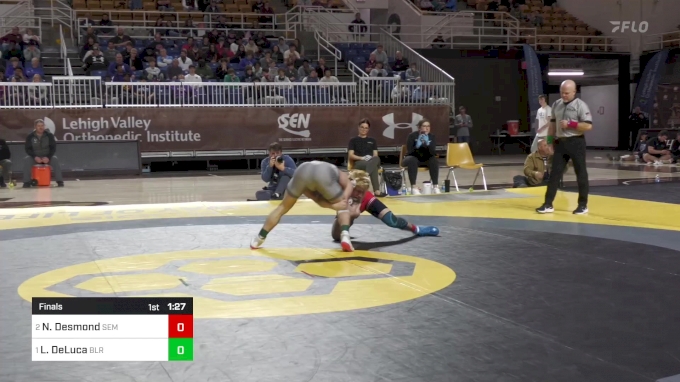 120 lbs Final - Nate Desmond, Wyoming Seminary vs Leo DeLuca, Blair Academy