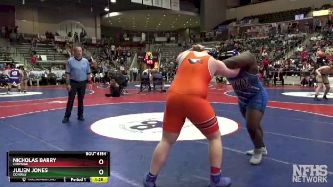 6A 285 lbs 3rd Place Match - Nicholas Barry, Heritage vs Julien Jones ...