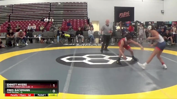 100 lbs Quarterfinals (8 Team) - Fred Bachmann, Team Revival vs Emmitt Myers, Patriots Wrestling ...