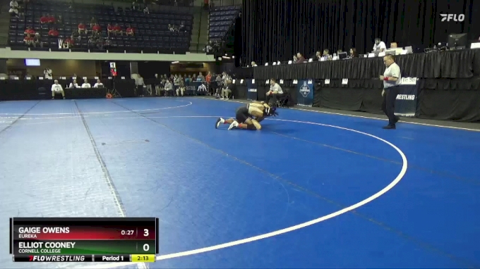 141 lbs Champ. Round 1 - Elliot Cooney, Cornell College vs Gaige Owens ...