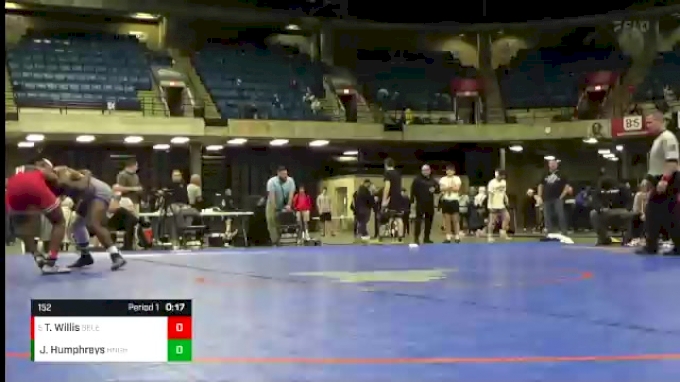 152 lbs 1st Place Match - Terence Willis, Belleville East vs Justice ...