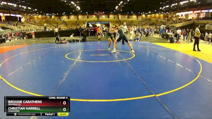 190 lbs Cons. Round 3 - Broadie Carathers, Dickson Co. vs Christian ...