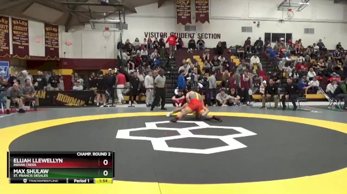 215 lbs Champ. Round 2 - Elijah Llewellyn, Indian Creek vs Max Shulaw ...