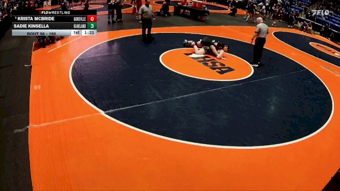 190 lbs Champ. Round 1 - Krista McBride, Goreville vs Sadie Kinsella ...