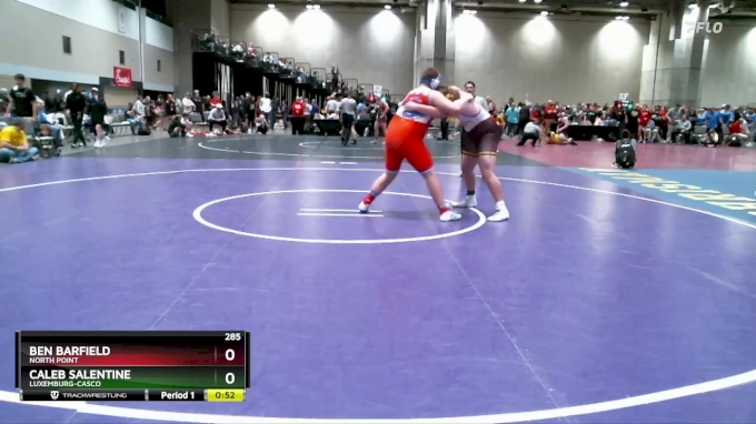 285 lbs Cons. Round 2 - BEN BARFIELD, North Point vs Caleb Salentine ...