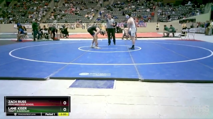 190 lbs Champ. Round 2 - Zach Russ, Highlands High School vs Lane Kiser ...