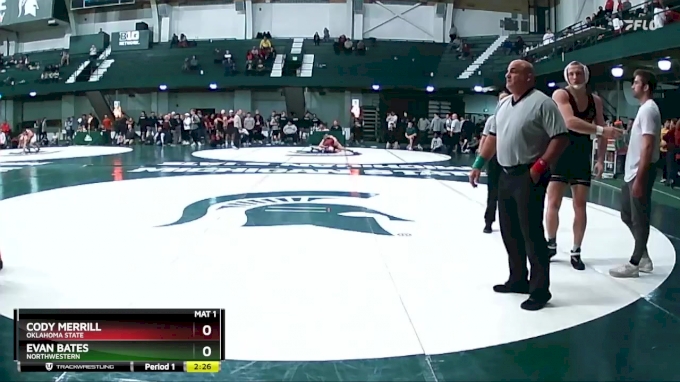 197 lbs 1st Place Match - Evan Bates, Northwestern vs Cody Merrill ...