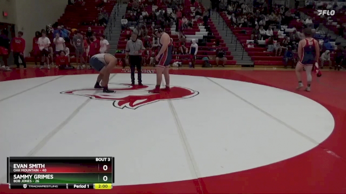 285 lbs Round 1 (16 Team) - Evan Smith, Oak Mountain vs Sammy Grimes ...