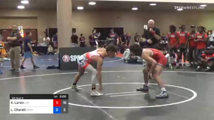 126 lbs Prelims - Kyler Larkin, Valiant Prep vs Luke Citarelli, Spartan ...