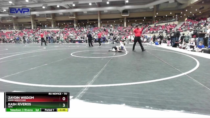 70 lbs Champ. Round 1 - Zaydin Wisdom, Rams Wrestling vs Kash Riveros, WTC