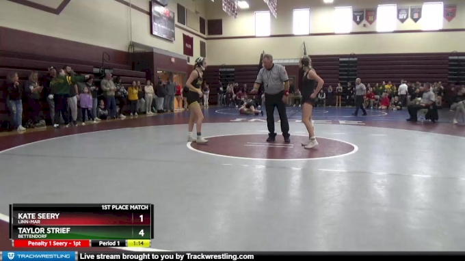 108-112 lbs 1st Place Match - Taylor Strief, Bettendorf vs Kate Seery ...