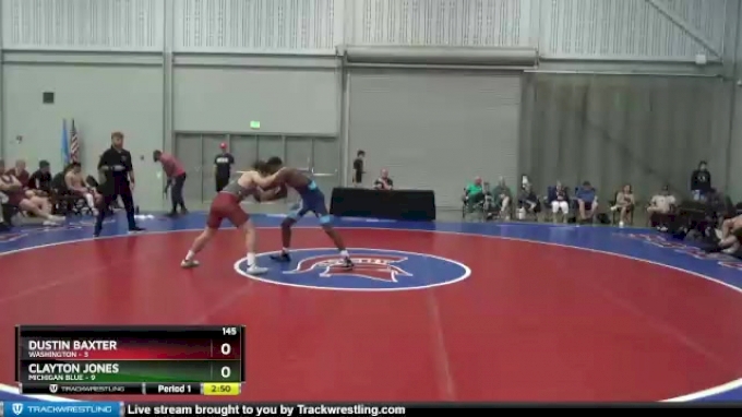 145 lbs Round 2 (8 Team) - Dustin Baxter, Washington vs Clayton Jones ...