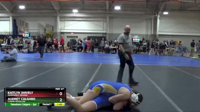 170 lbs Champ. Round 3 - Kaitlyn Shively, OLENTANGY ORANGE vs Audrey ...