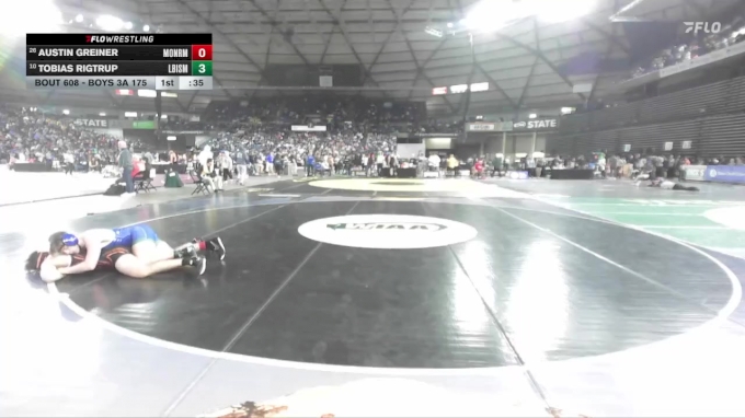 Boys 3A 175 lbs Cons. Round 3 - Tobias Rigtrup, Liberty (Issaquah) vs ...