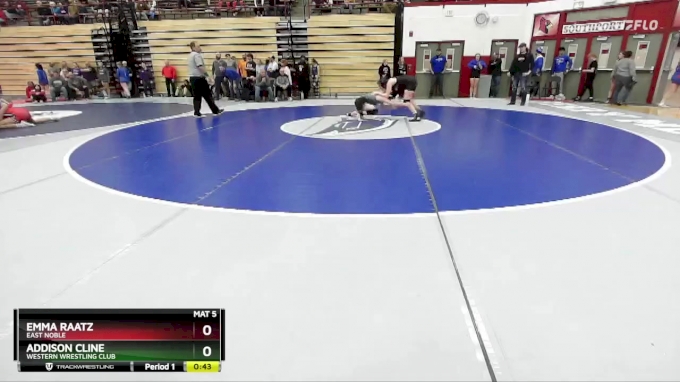 125 lbs Cons. Round 2 - Addison Cline, Western Wrestling Club vs Emma ...