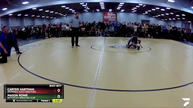 71 lbs Champ. Round 1 - Mason Rowe, Battlecats Wrestling Club vs Carter ...