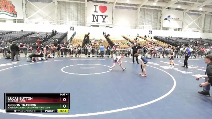 80 lbs Cons. Semi - Gibson Traynor, Cazenovia Creatures Wrestling Club ...