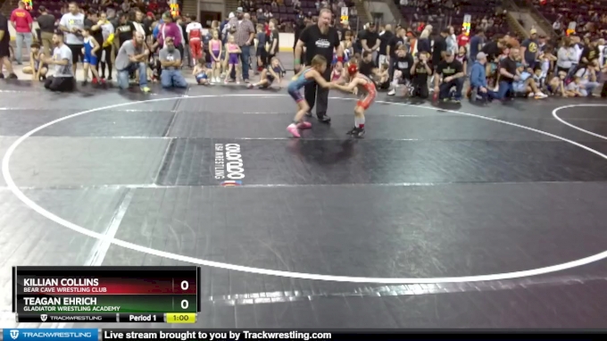 55-55 lbs Round 1 - Killian Collins, Bear Cave Wrestling Club vs Teagan ...