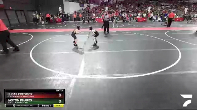 51 lbs Cons. Round 2 - Jaxton Phares, JJ`s Club Wrestling vs Lucas ...