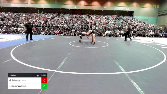 138 lbs 3rd Place - Moses Mirabal, Gilroy vs Jakob Romero, Pomona