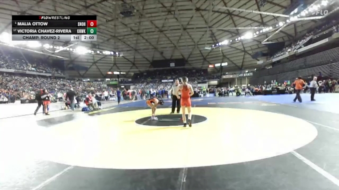 Girls 3A 115 lbs Champ. Round 2 - Malia Ottow, Snohomish (Girls) vs ...