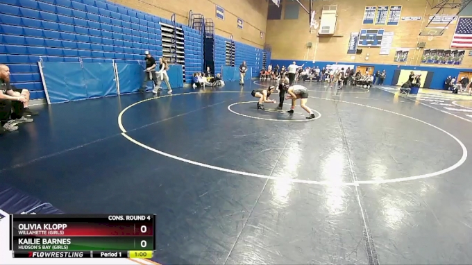 125lbs Cons. Round 4 - Olivia Klopp, Willamette (Girls) vs Kailie ...