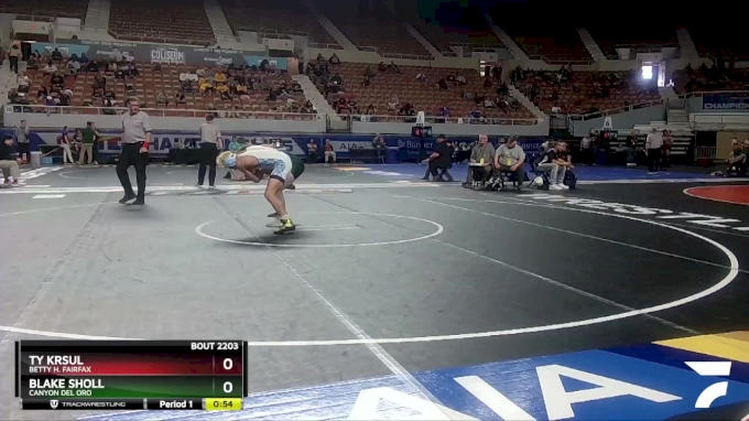 D2-157 lbs Cons. Round 1 - Ty Krsul, Betty H. Fairfax vs Blake Sholl ...