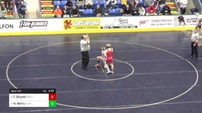 110 lbs Round Of 64 - Trey Olivetti, Mechanicsburg vs Hunter Berry ...